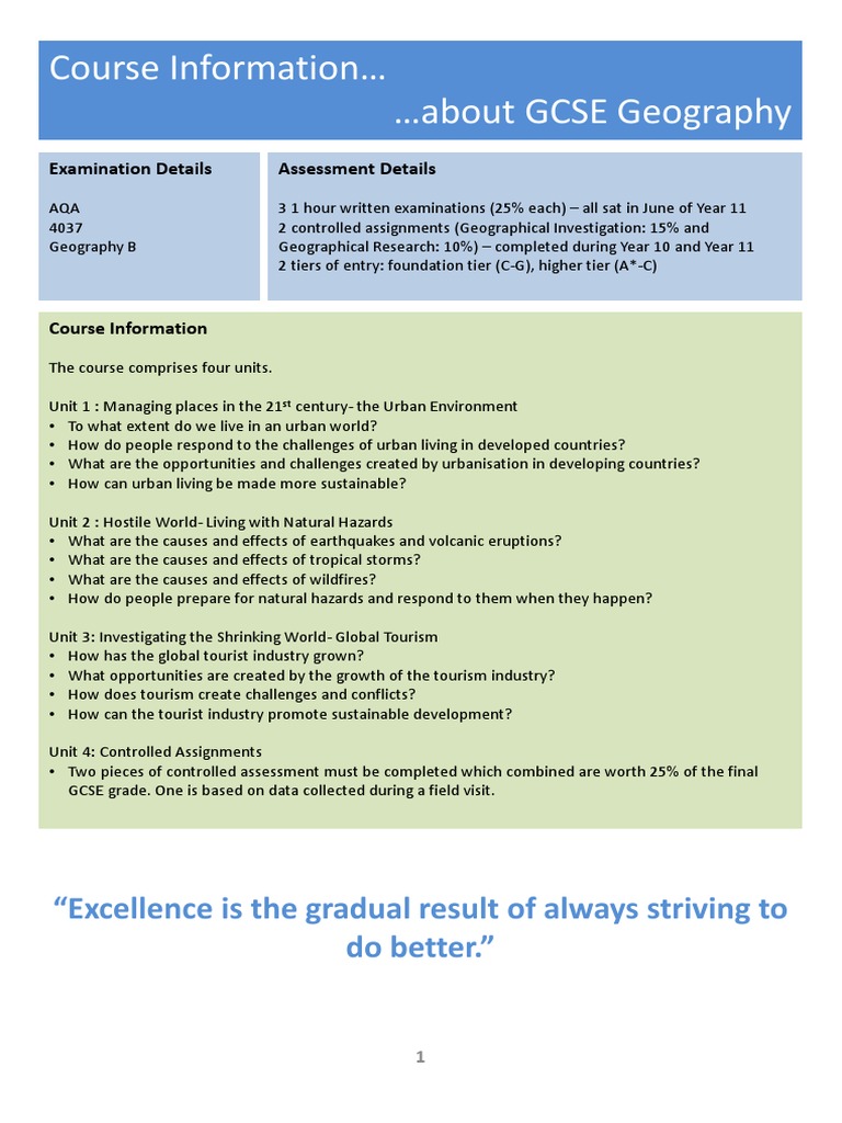 Key Stage 4 Geography | PDF | Natural Hazards | Test (Assessment)