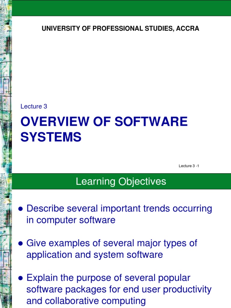 Overview of Software System | PDF | Operating System | Application Software