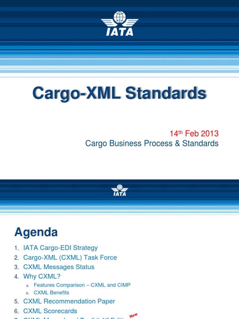 CXML Standards Presentation | PDF | Cargo | Xml