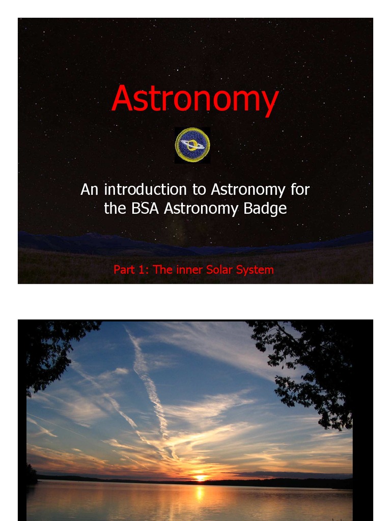 Astronomy: An Introduction To Astronomy For The BSA Astronomy Badge ...