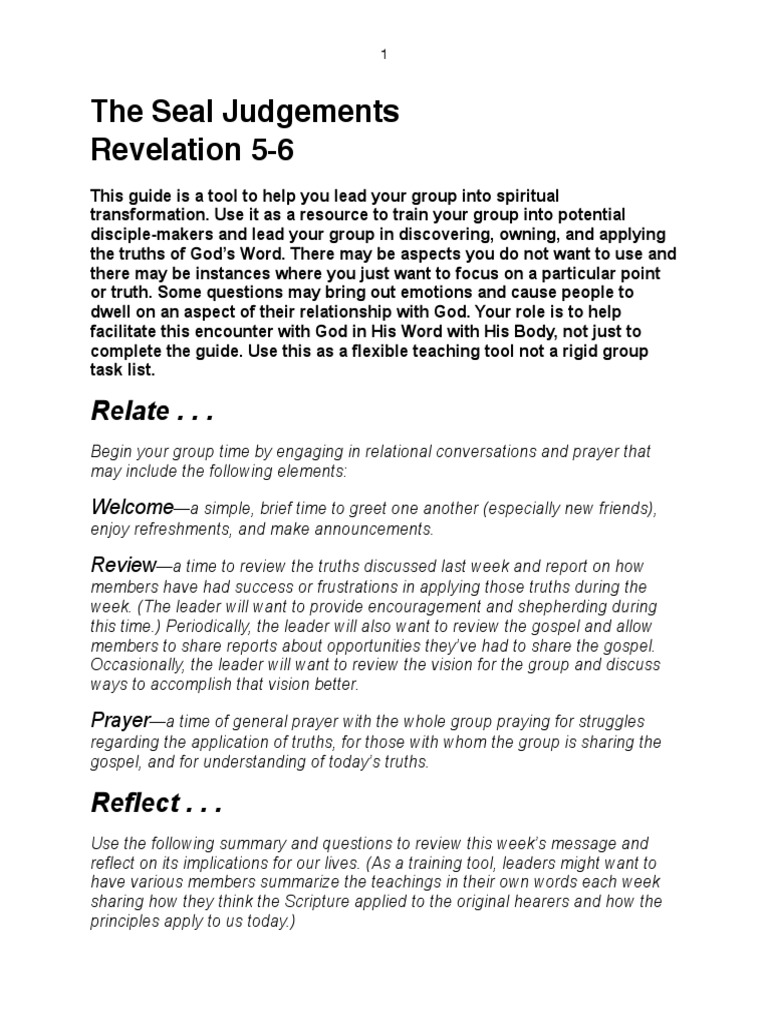 The Seven Seals | PDF | Book Of Revelation | Jesus