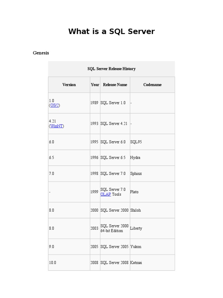 What Is A SQL Server | PDF