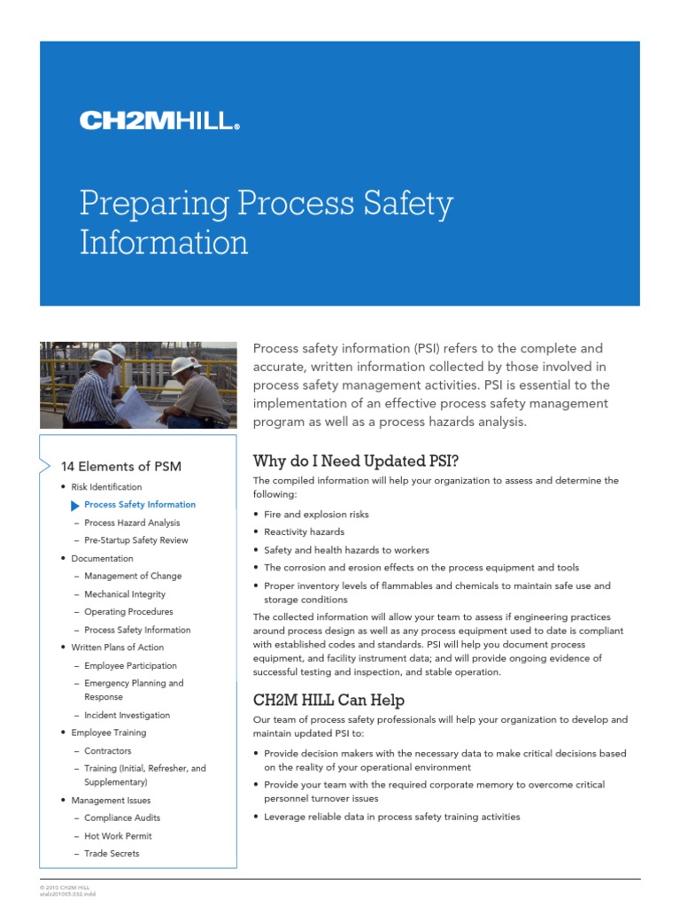Preparing Process Safety Information | PDF | Safety | Science