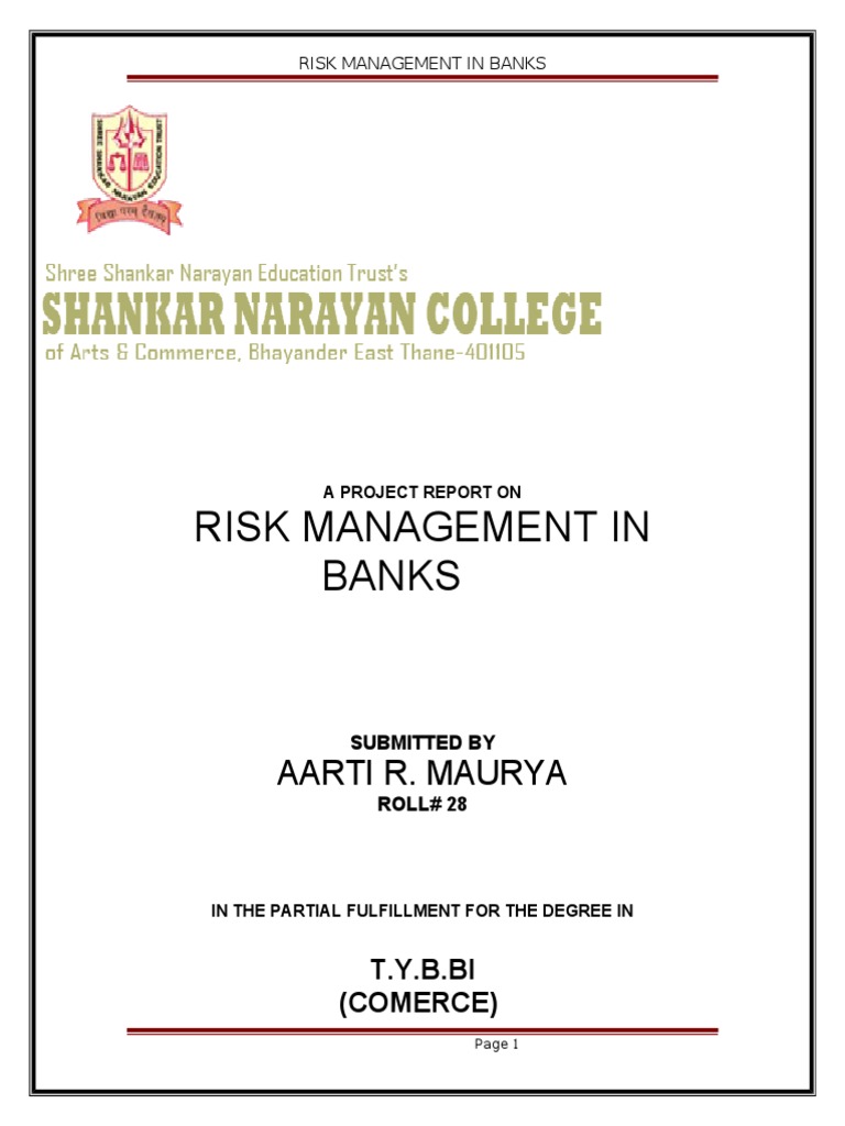 Risk Management in Bank | Credit Risk | Risk Management