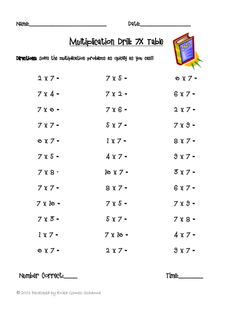 Seven Tables | PDF | Teaching Methods & Materials