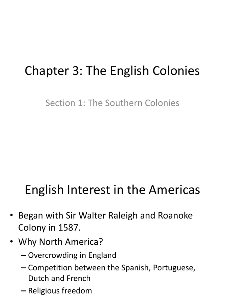Chapter 3 Section 1 - Founding of Jamestown - Indentured Servitude ...