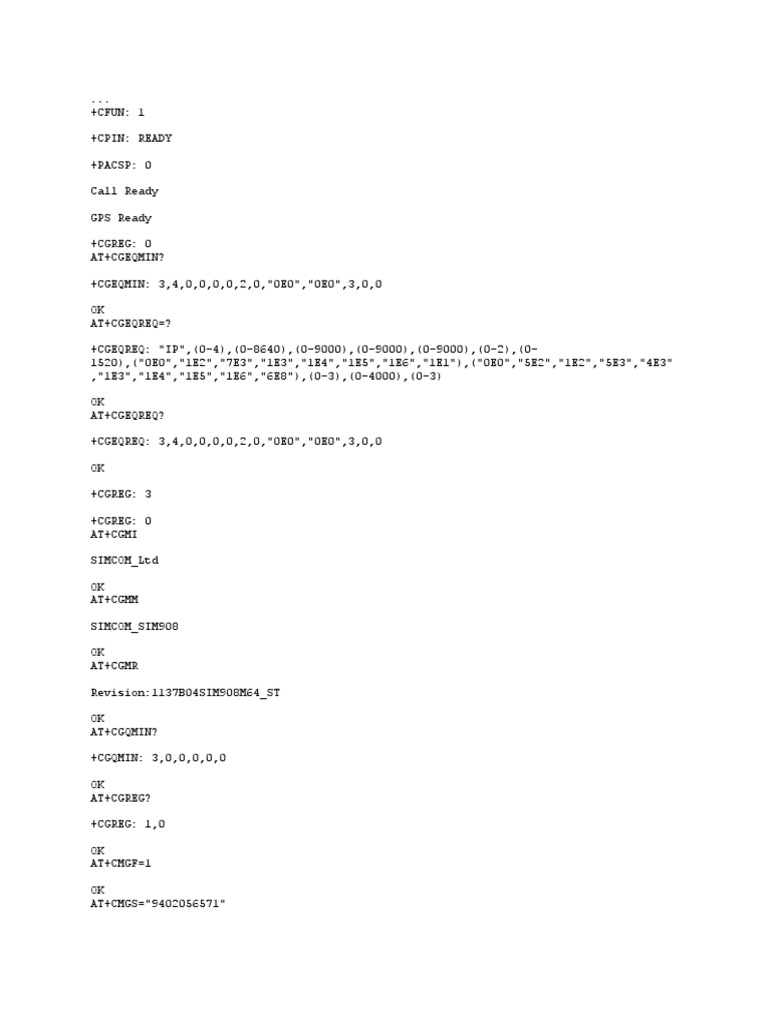 AT Commands On AT&T | PDF | Mobile Telecommunications User Equipment ...