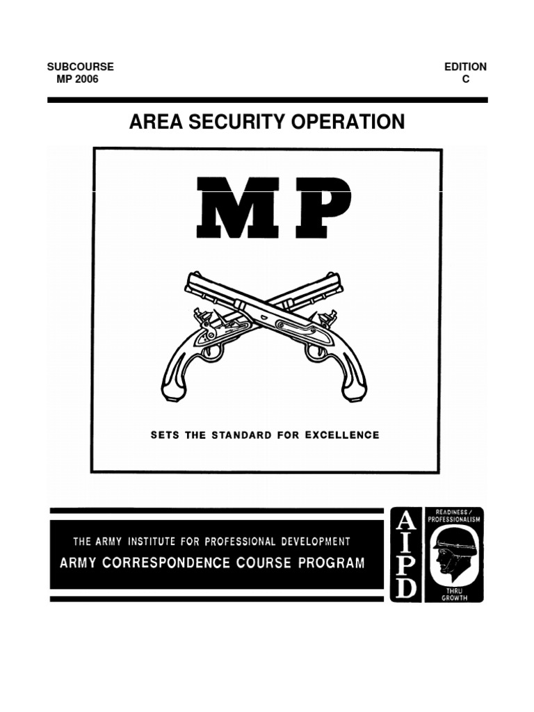 Army Area Security Operation | PDF | Military Police | Command And Control