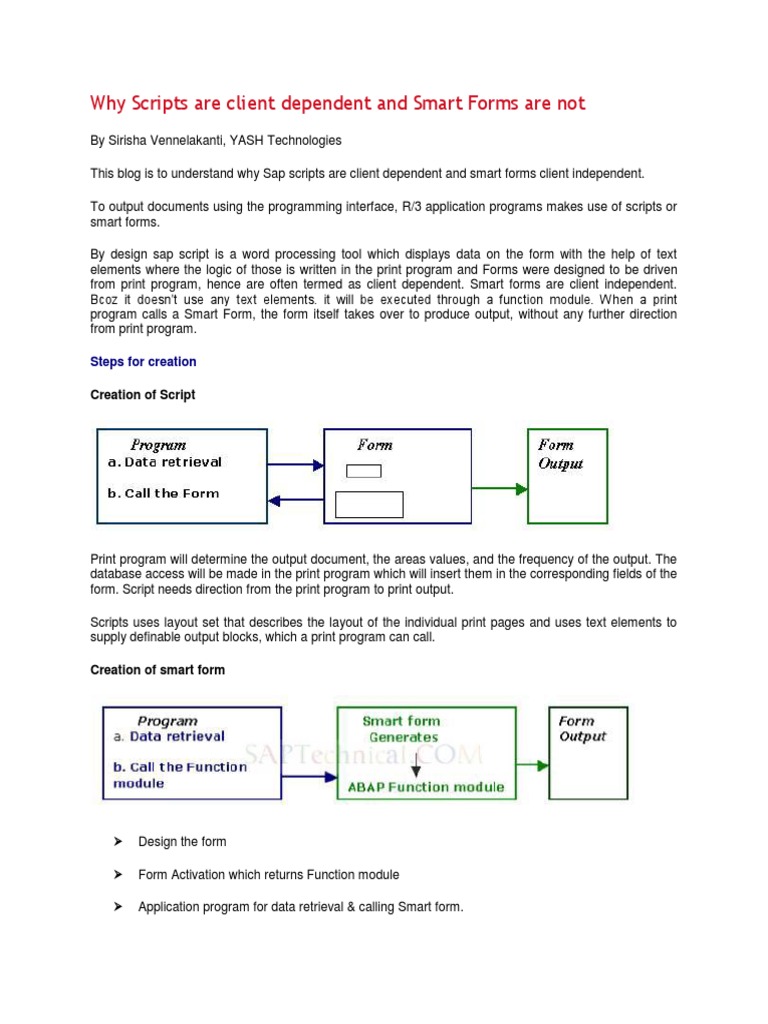 Sapscript Vs Smartforms PDF