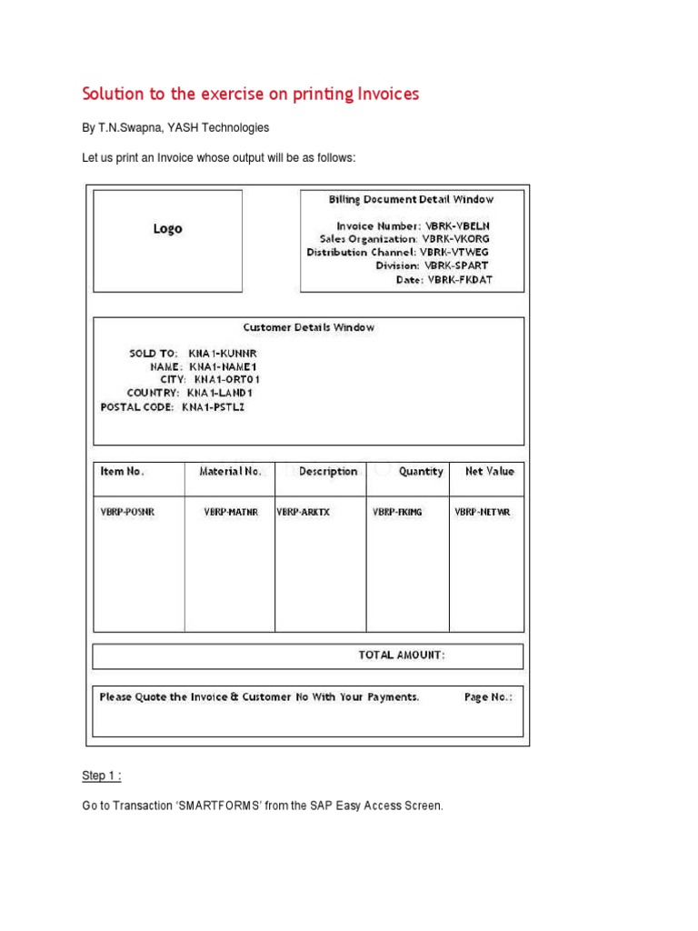 Solution To The Exercise On Printing Invoices | PDF | Subroutine | Invoice