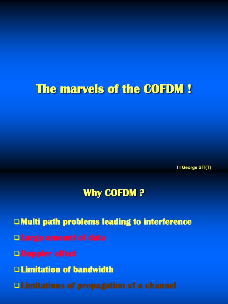 COFDM | PDF | Orthogonal Frequency Division Multiplexing | Digital ...