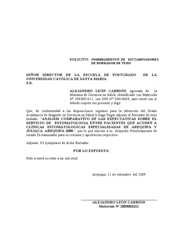 SOLICITO APROBACION Borrador Dra Alejandro | PDF | Ciencia y matemáticas