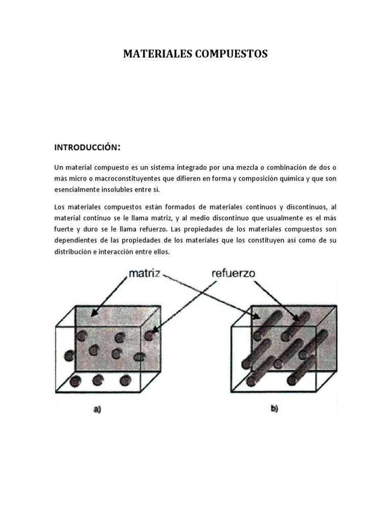 MATERIALES COMPUESTOS (Introducción y Definición) | PDF | Material ...