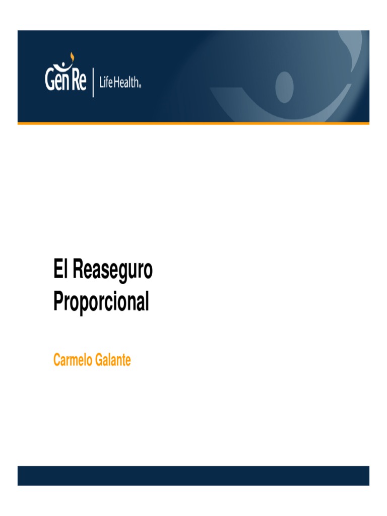 Reaseguro Proporcional | PDF | Reaseguro | Póliza de seguros
