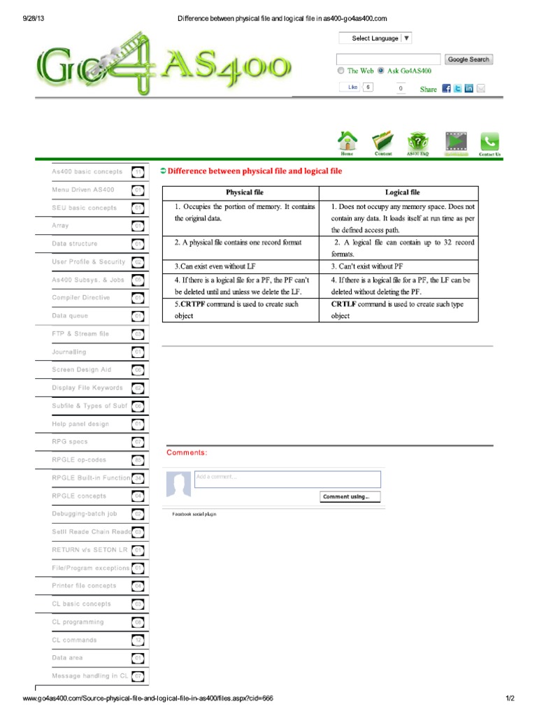 8 - Difference Between Physical File and Logical File | PDF
