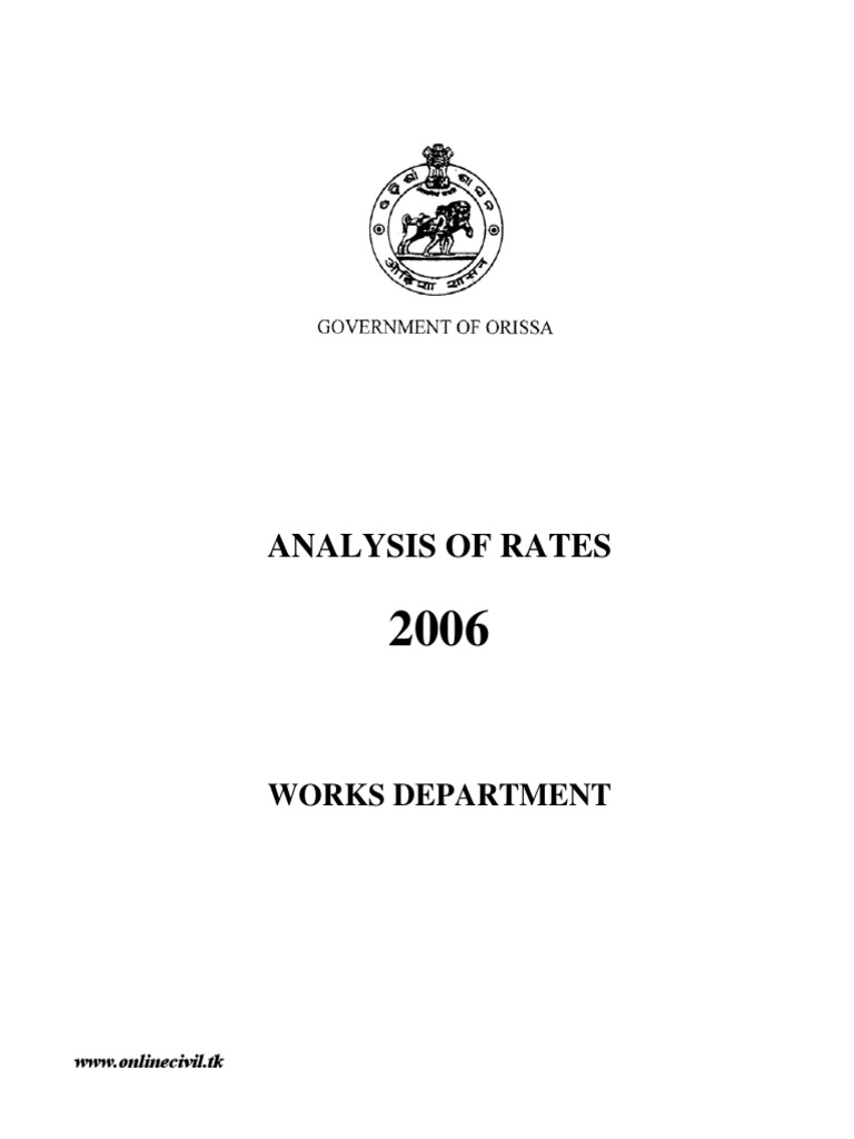 Analysis Of Rate 2006 Pdf Concrete Soil