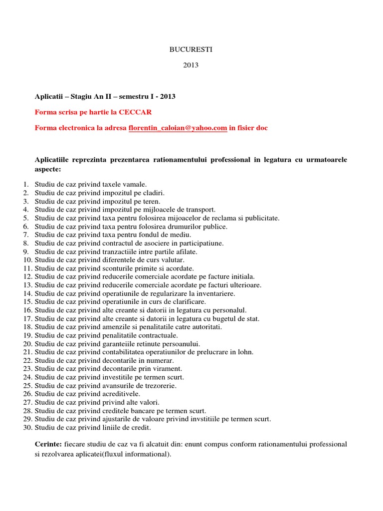 Proiect An II Ceccar | PDF