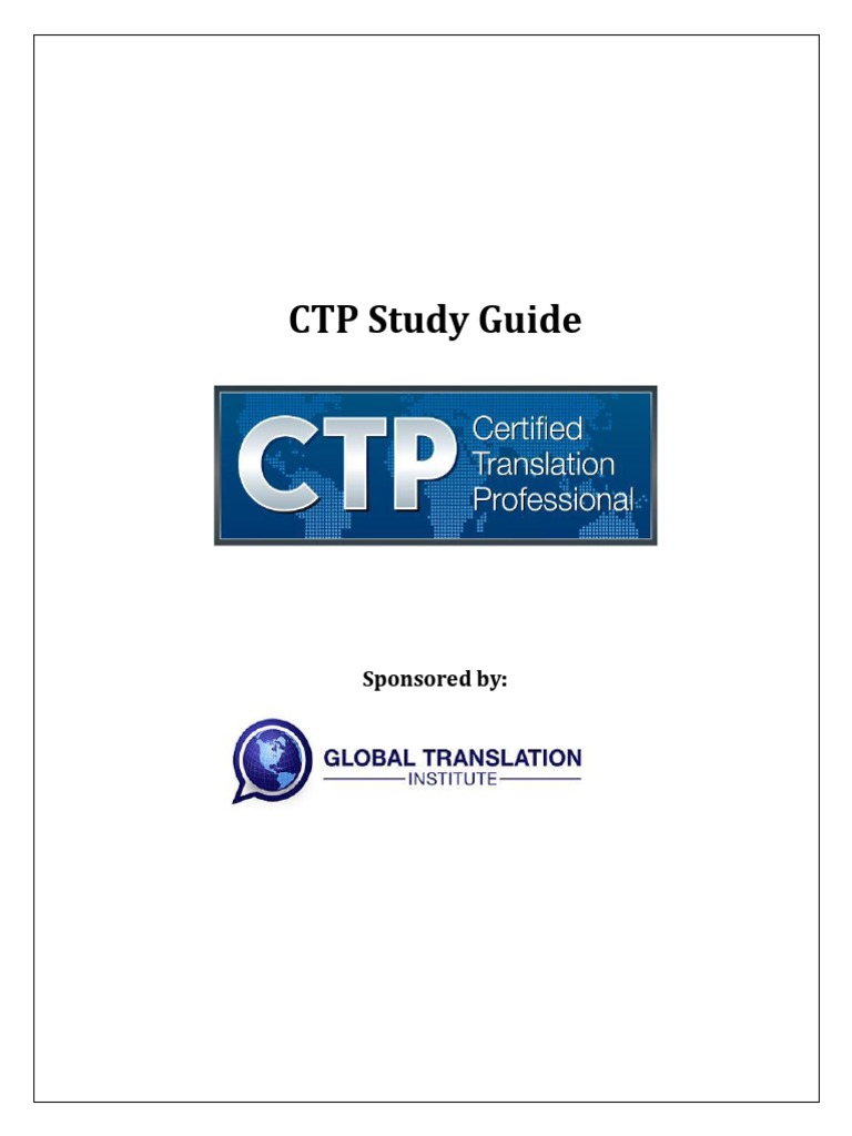 CTP Study Guide | Download Free PDF | Professional Certification | Test ...