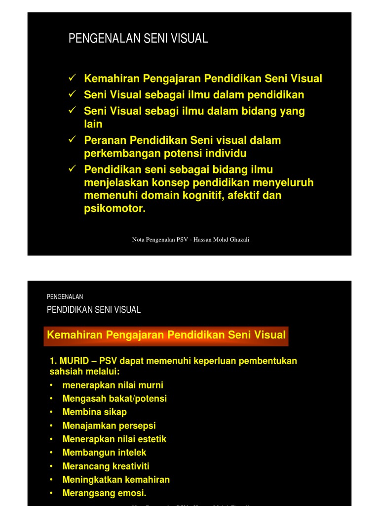 Pengenalan Pendidikan Seni Visual | PDF