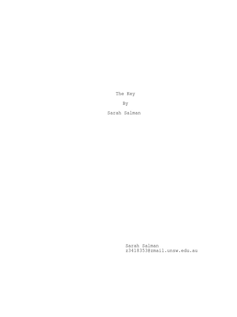 The Key by Sarah Salman | PDF | Train Station | Door
