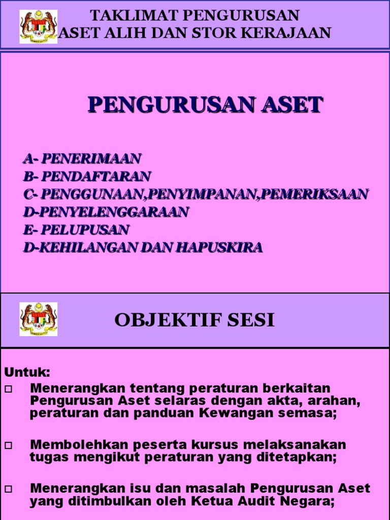 Peraturan Pengurusan Aset | PDF