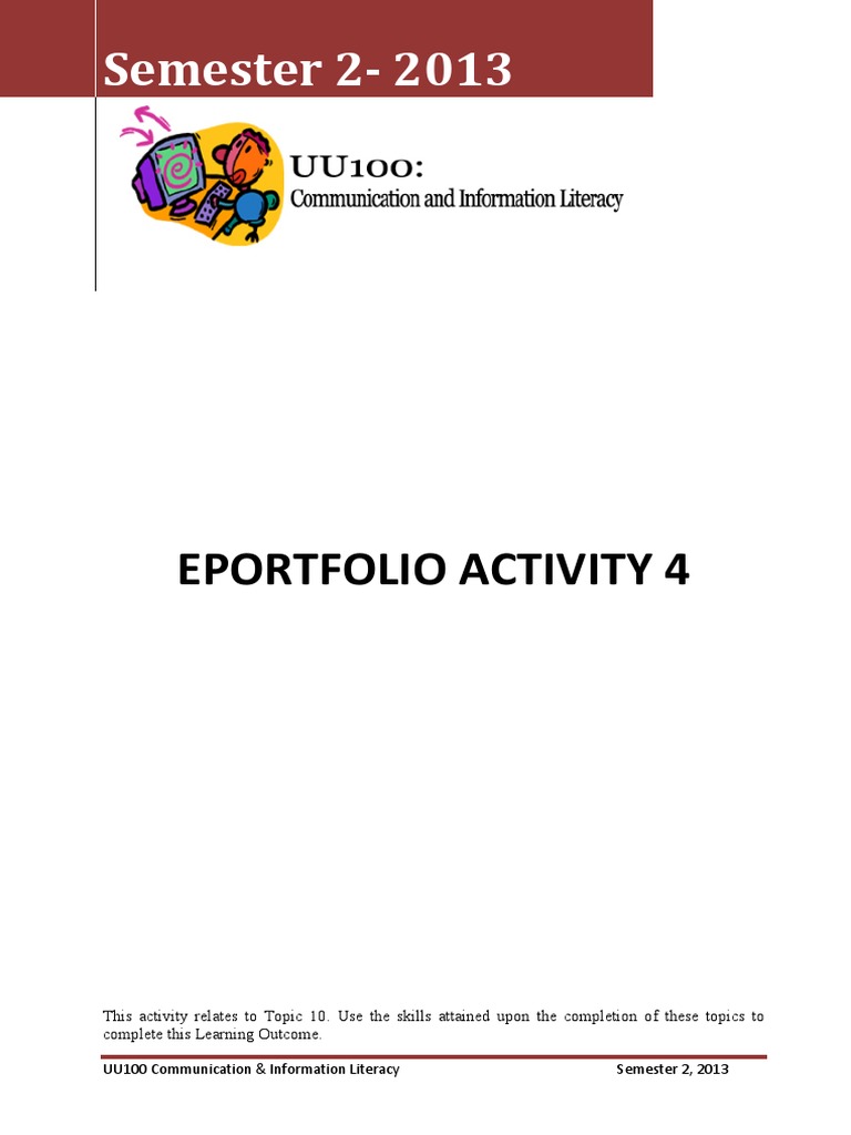 Eportfolio Activity 4 | PDF | Libraries | Evaluation