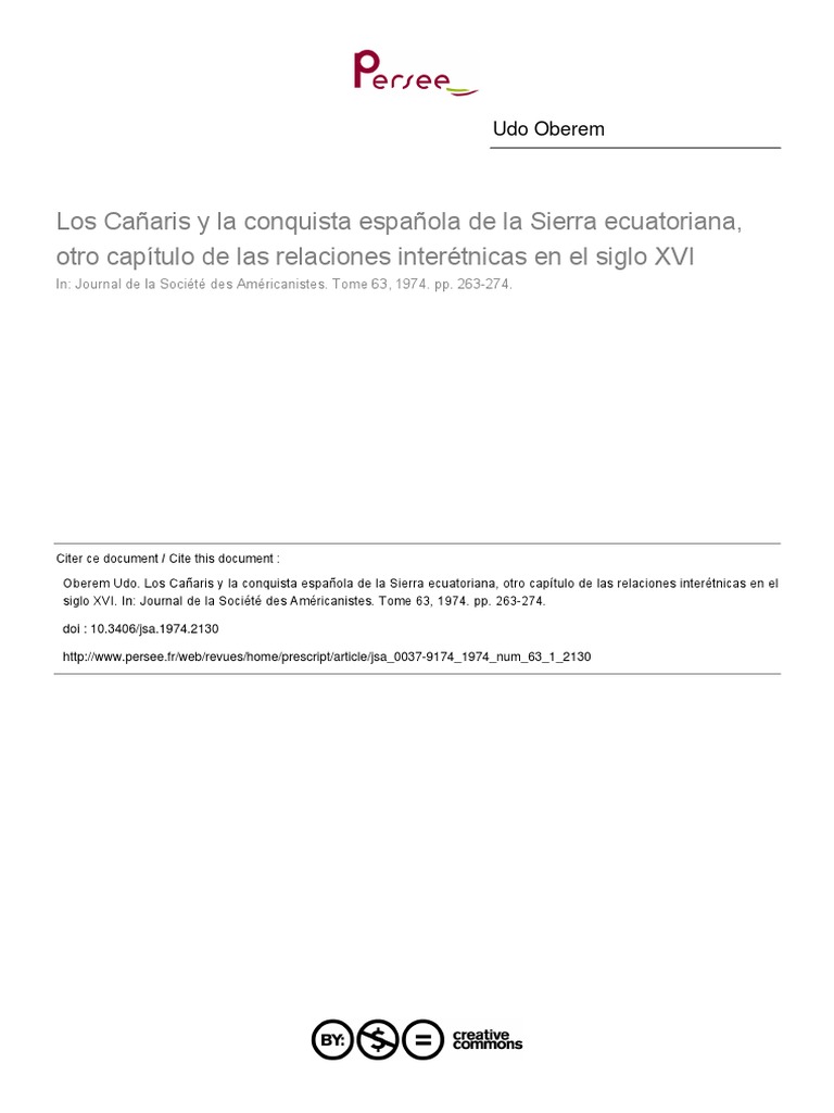 Los Cañaris en la Conquista Española | PDF