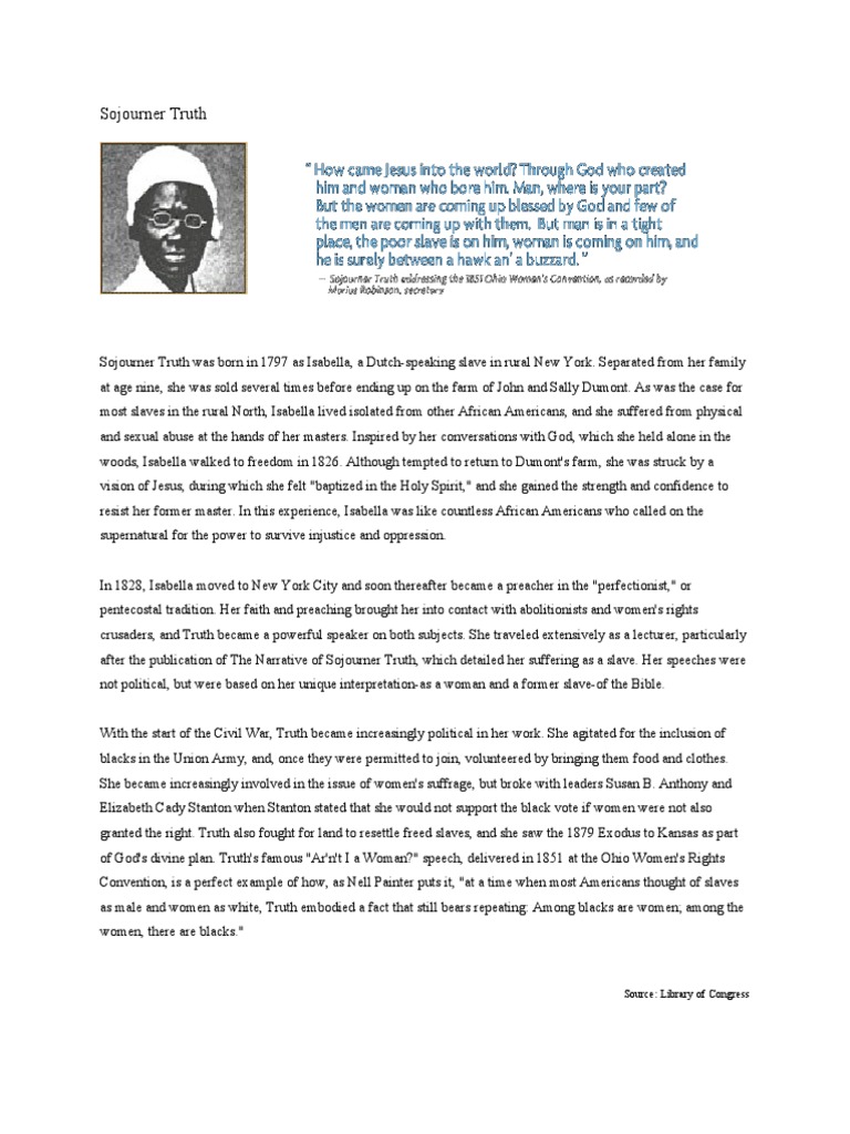 Sojourner Truth | PDF