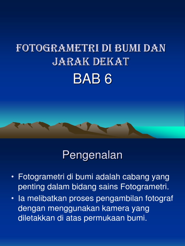 Bab7 Fotogrametri Jarak Dekat 2011 | PDF