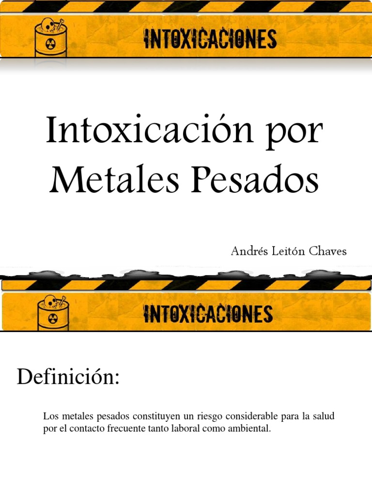 Intoxicacion Por Metales Pesados | PDF | Mercurio (Elemento) | Arsénico