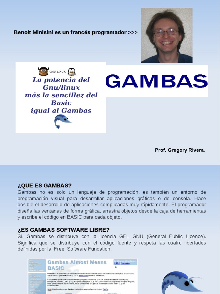 Introducción Gambas | PDF | Programación de computadoras | Software libre