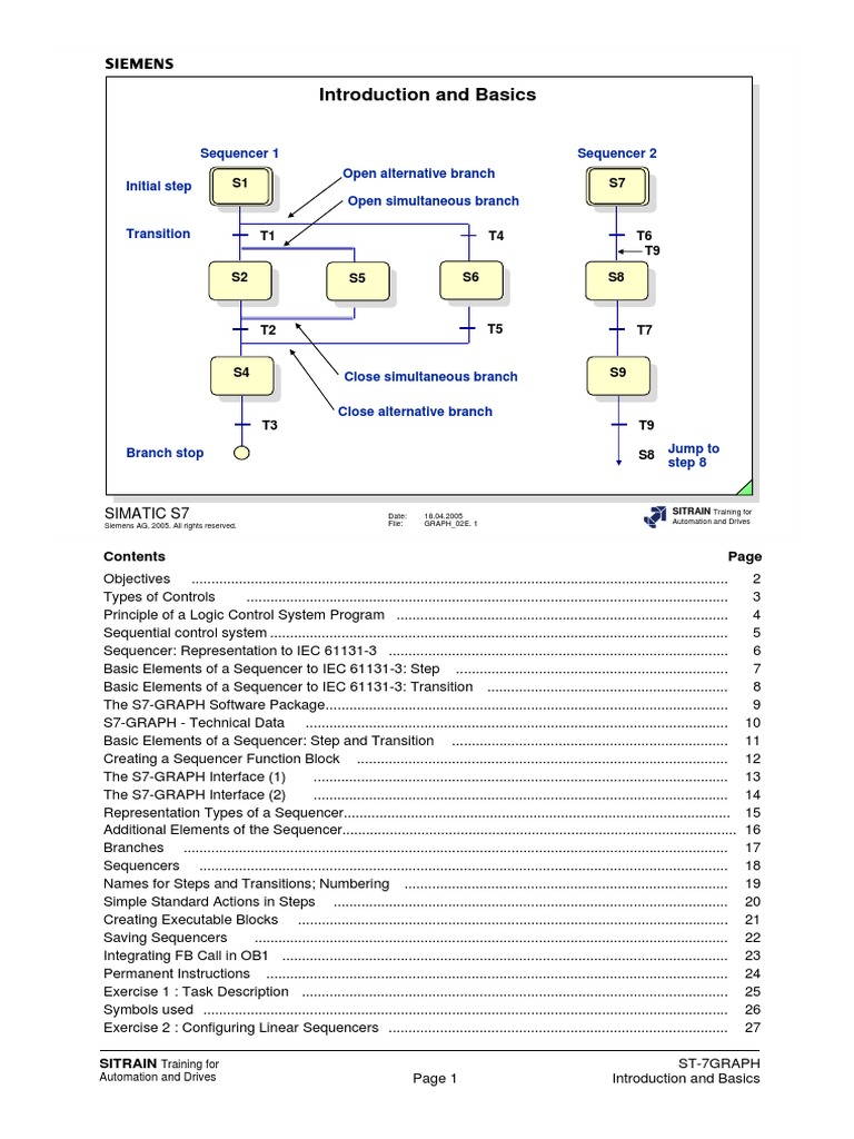 S7-GRAPH Basics and Applications | PDF | Automation | Programmable Logic Controller