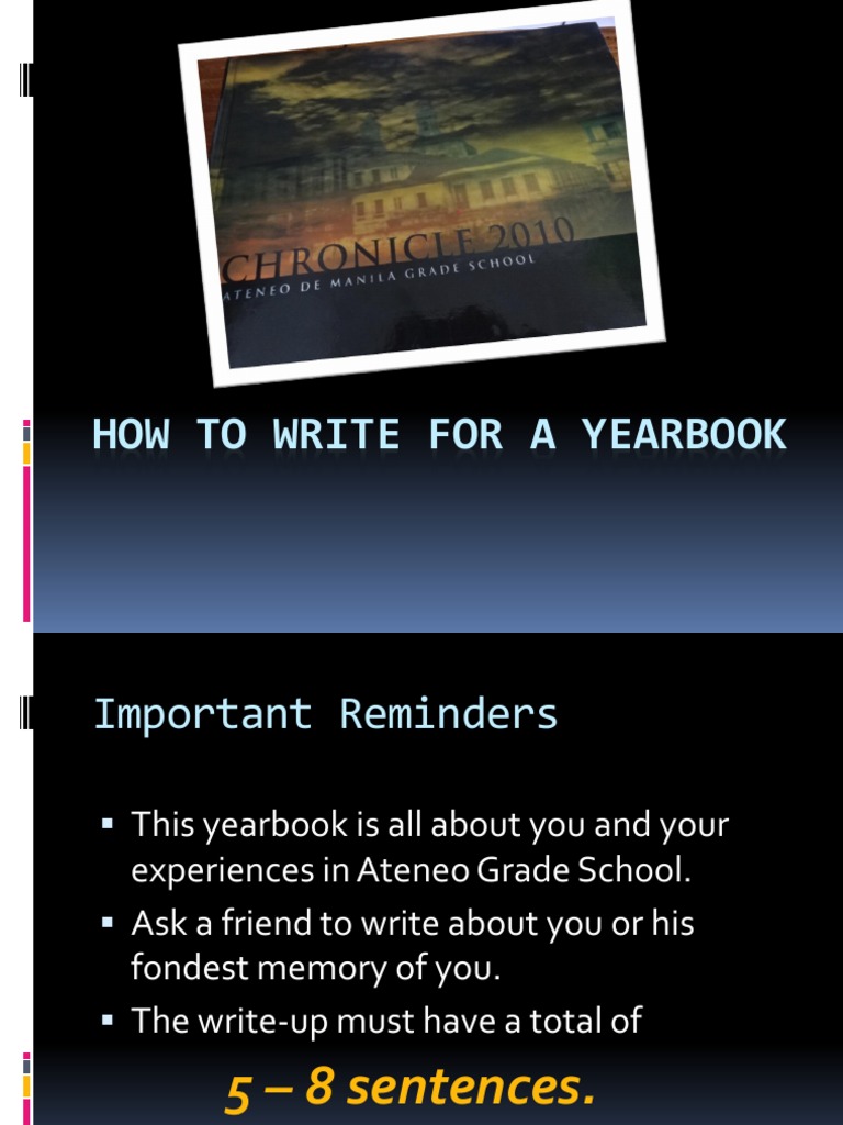 Yearbook Write-Up Guidelines | PDF | Writing | Communication