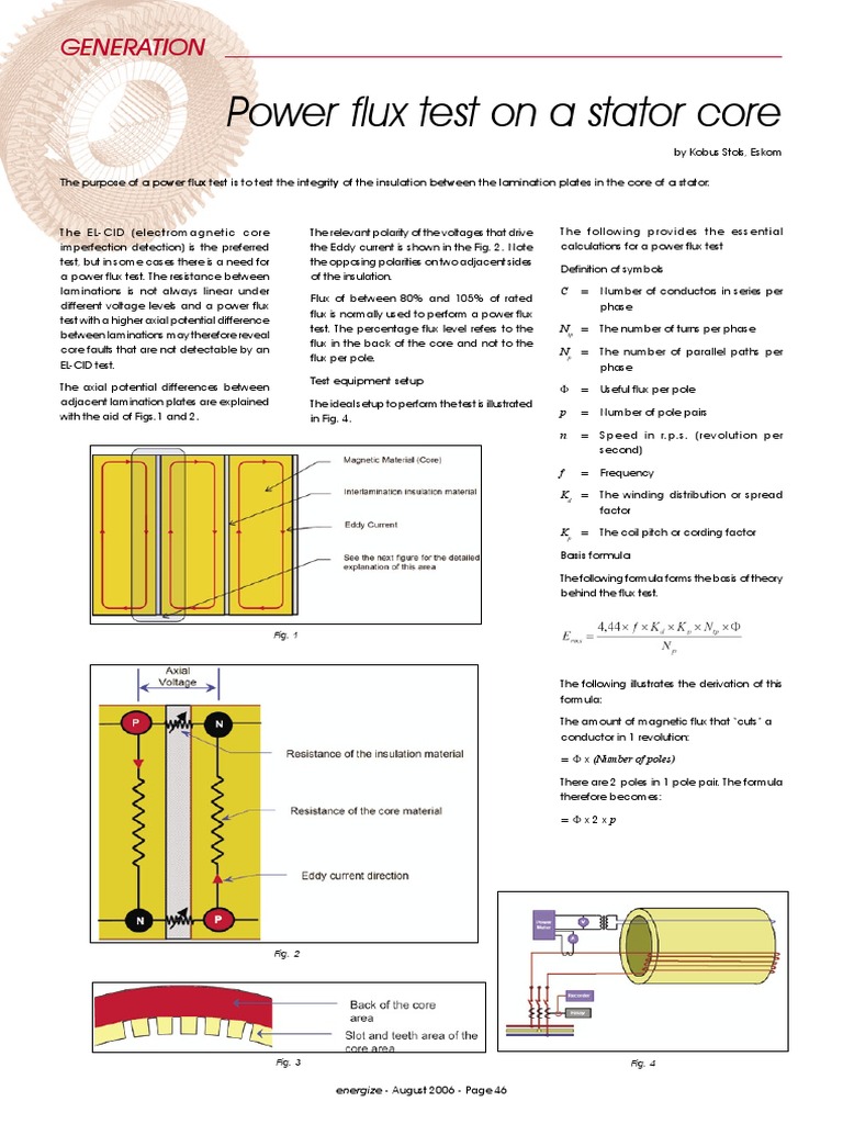 Power Flux Test On A Stator Core: Generation | PDF | Inductor ...