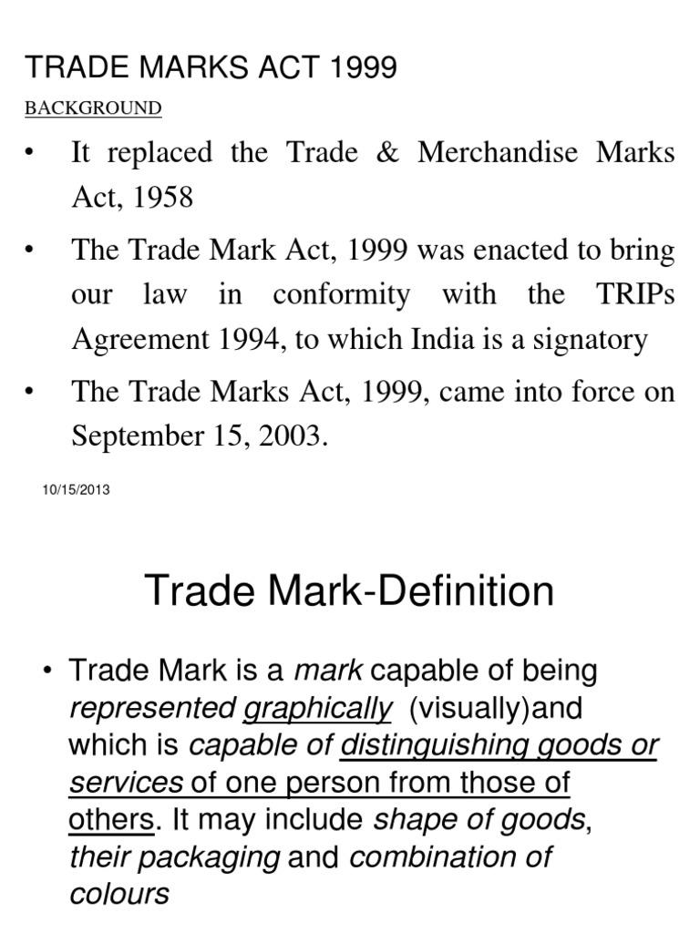 D7701trade Marks Act 1999 | PDF | Trademark | Monopoly (Economics)