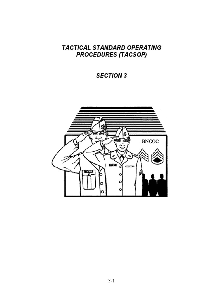 Tactical Standard Operating Procedures (Tacsop) | PDF | Non ...
