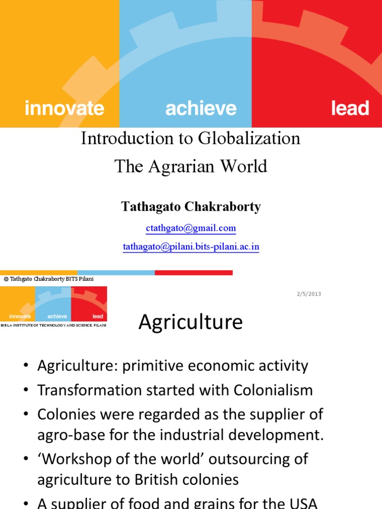 Introduction To Globalization - The Agrarian World | PDF ...