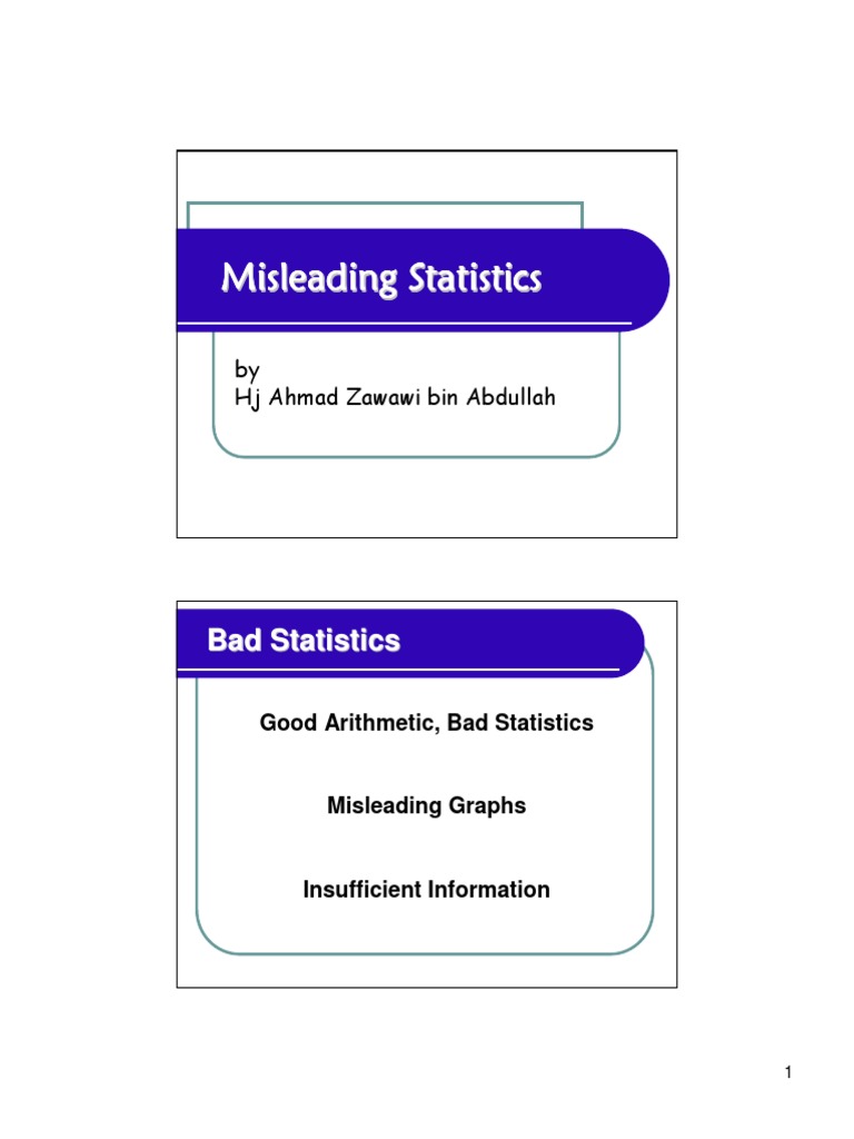 Misleading Statistics and Graphs Explained | PDF