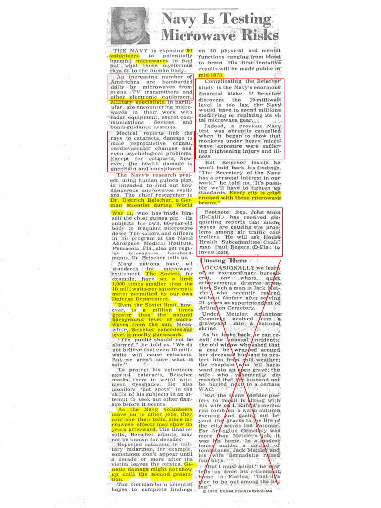 Navy Microwave Testing 1972 | PDF | Electromagnetic Spectrum | Radio