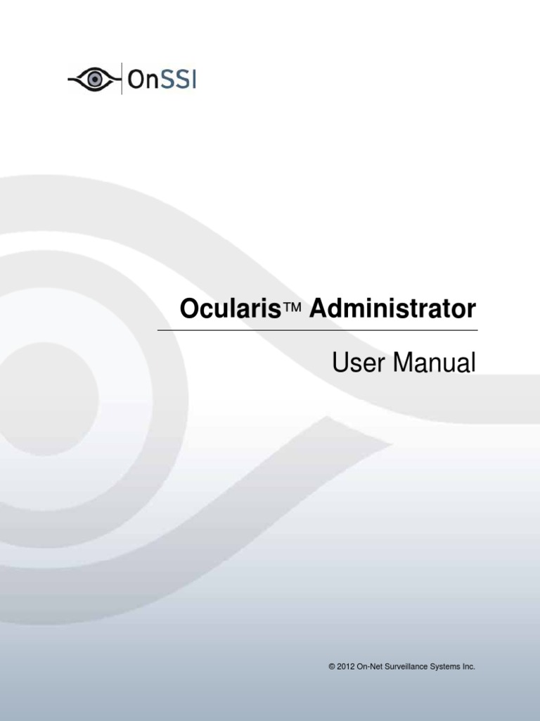 Ocularis Administrator User Manual | PDF | Tab (Gui) | Port (Computer ...