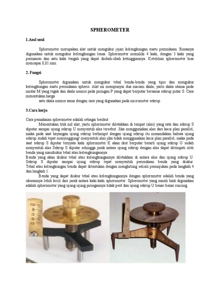 Spherometer | PDF | Griya & Taman