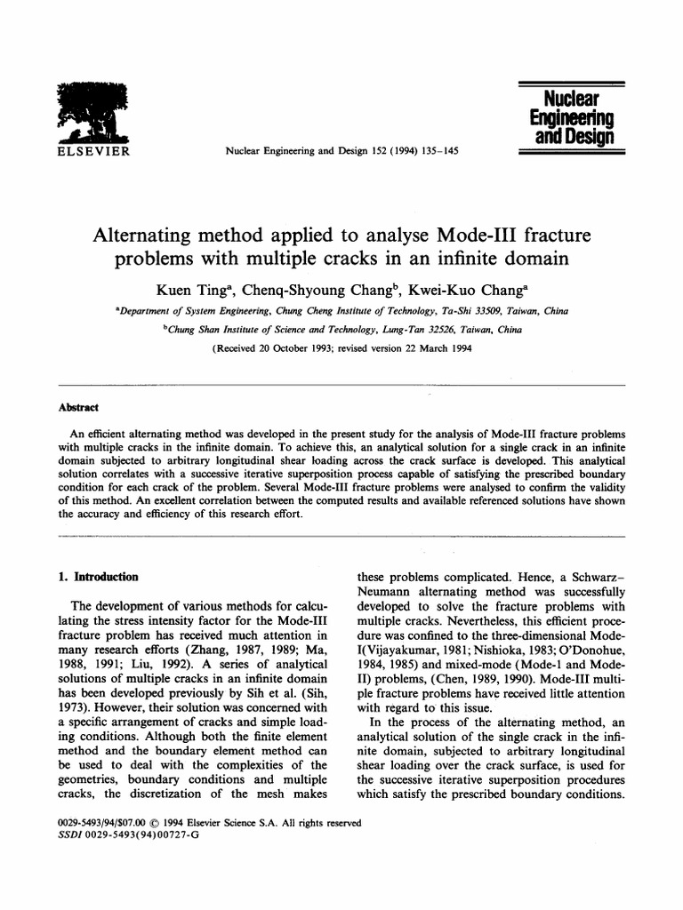 Alternating Method Applied To Analyse Mode-III Fracture Problems With ...
