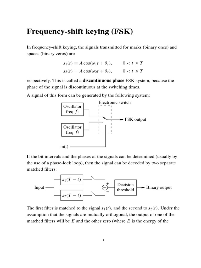 FSK Signal Analysis for Engineers | PDF