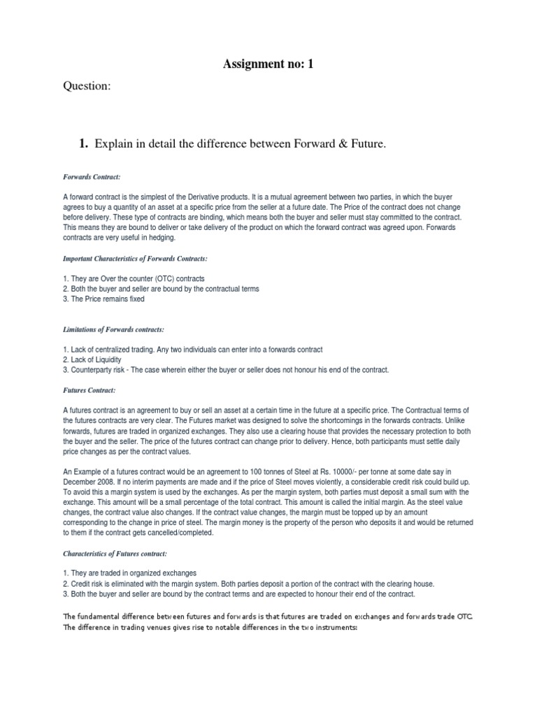 IFM Home Assignment | PDF | Futures Contract | Margin (Finance)