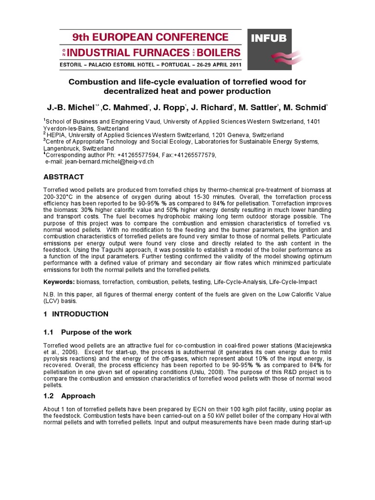 Paper INFUB1 JBM V4 | PDF | Cogeneration | Biomass