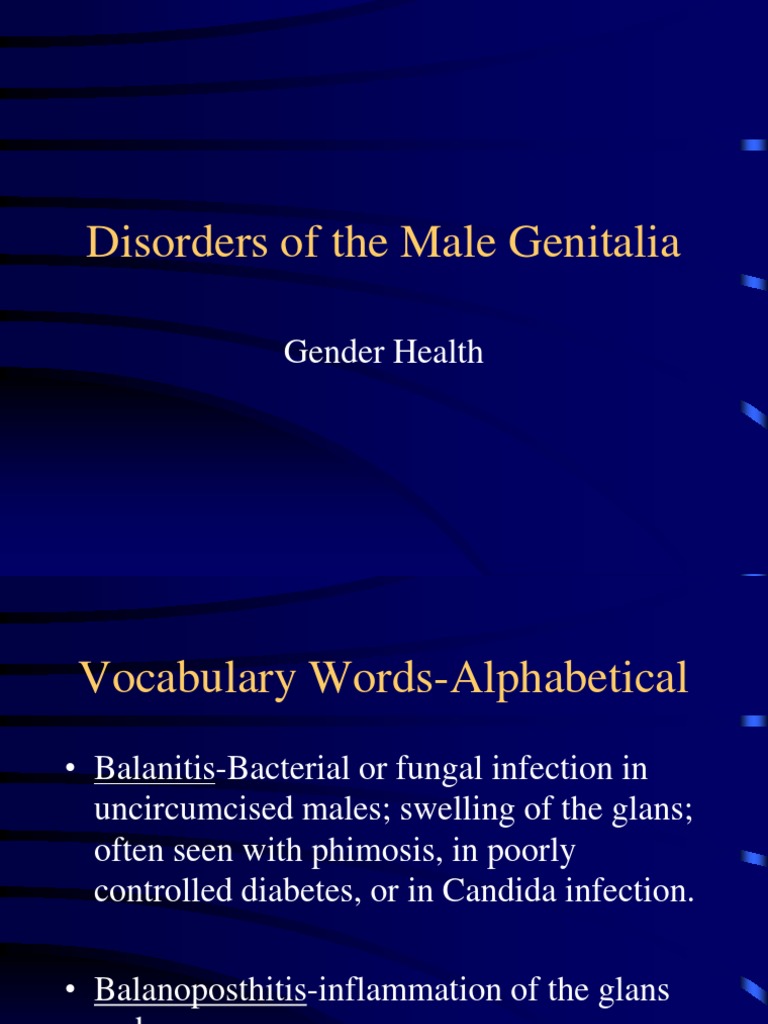 Disorders of The Male Genitalia: Gender Health | PDF | Sexually ...
