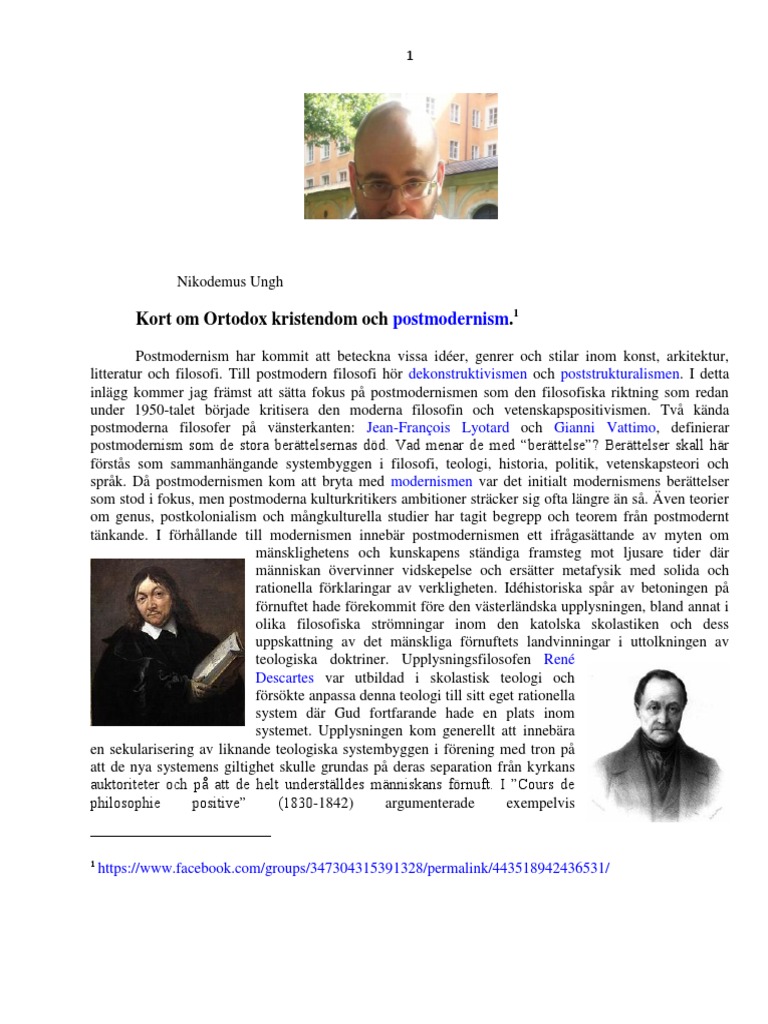 Kort Om Ortodox Kristendom Och Postmodernism | PDF