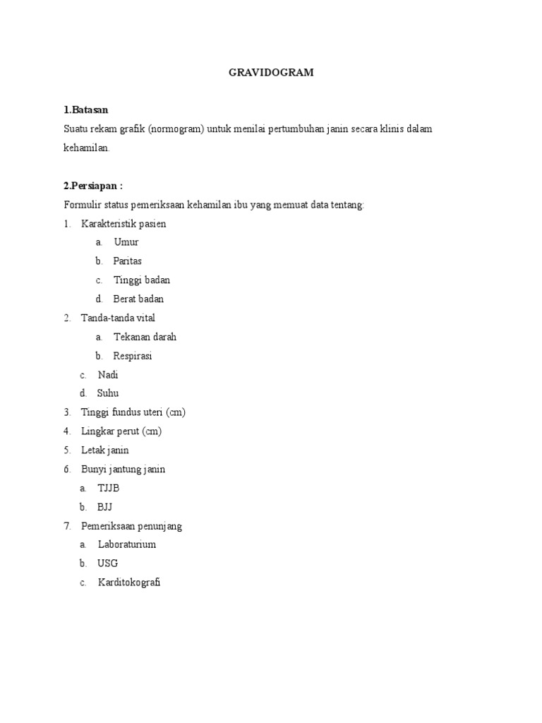 Panduan Penggunaan Gravidogram Kehamilan | PDF | Sains & Matematika