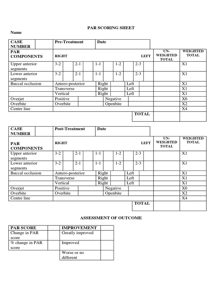 Par Scoring Sheet | PDF