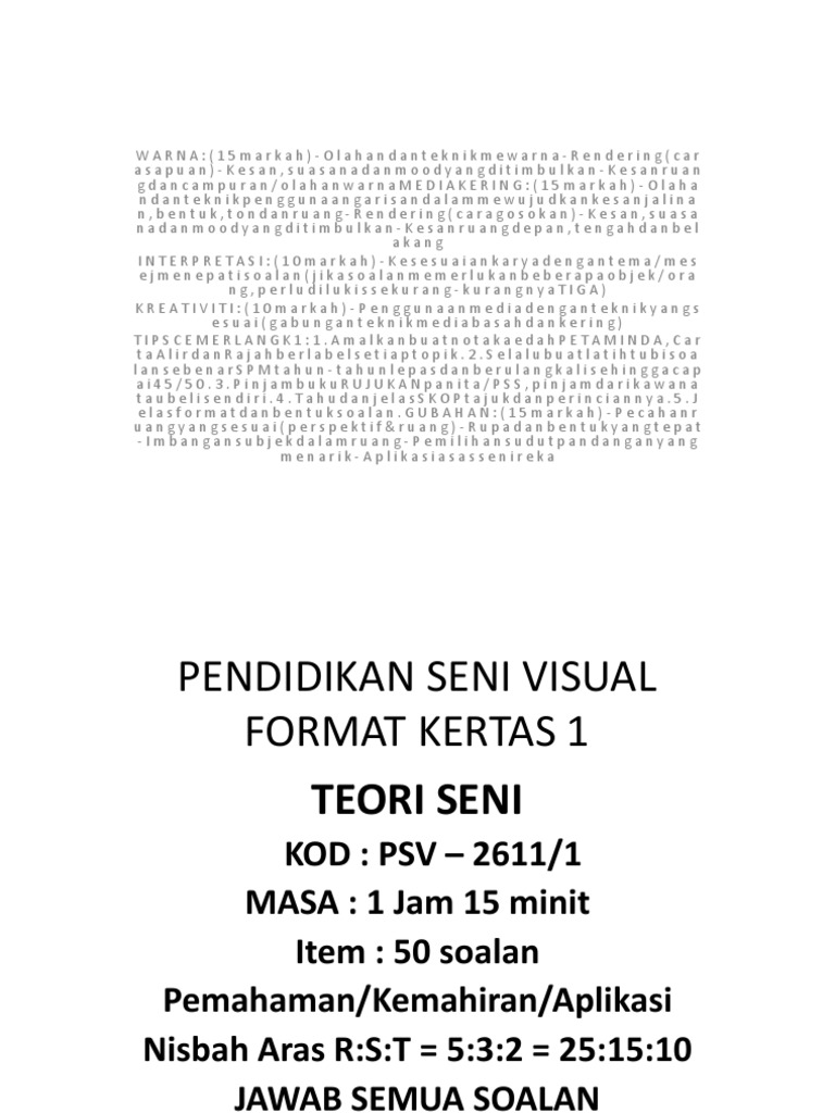 Teknik Menjawab PSV SPM | PDF